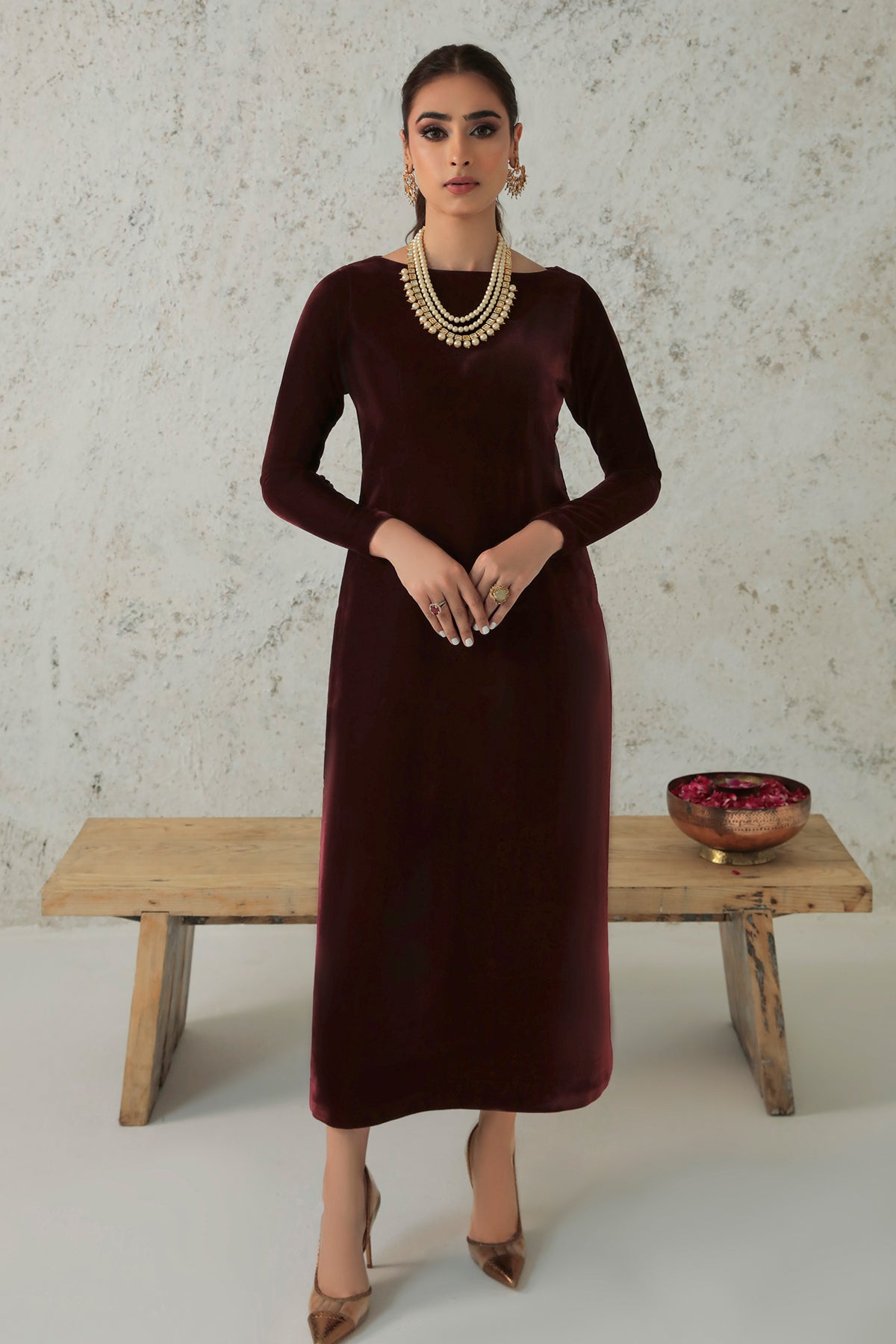 SOLID VELVET SUIT PR-704