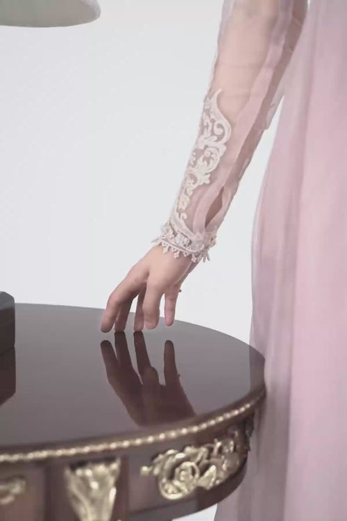 EMBROIDERED CHIFFON FROCK PR-685